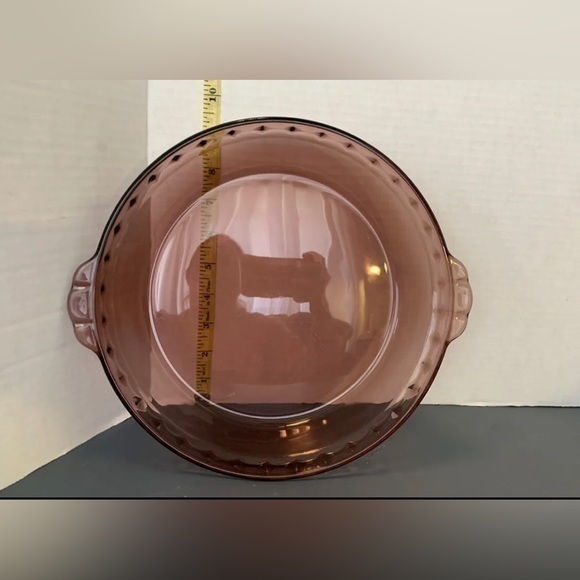 Pyrex | Kitchen | Vintage Pyrex Cranberry Glass Fluted Pie Pan 229 ...